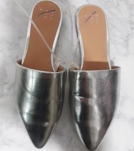 Target | Shoes | New Ande A W Y Metallic Silver Mules Sz 6 | Poshmark